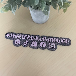 10 Inch Physical Watermark With Two Lines, Social Media Emblems ...