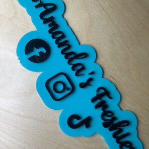 10 Inch Physical Watermark With Two Lines, Social Media Emblems ...