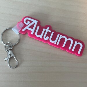 Personalized Keychain | Custom Pink Doll Keychain | Personalized Pink ...