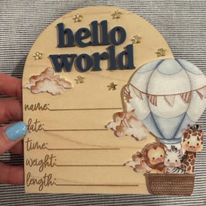 Hello World Birth Stat Sign for Hospital Birth Stat Sign Name ...