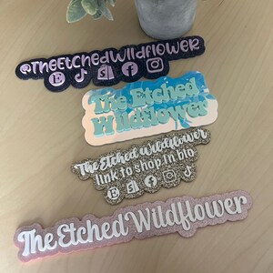 10 Inch Physical Watermark With Two Lines, Social Media Emblems ...