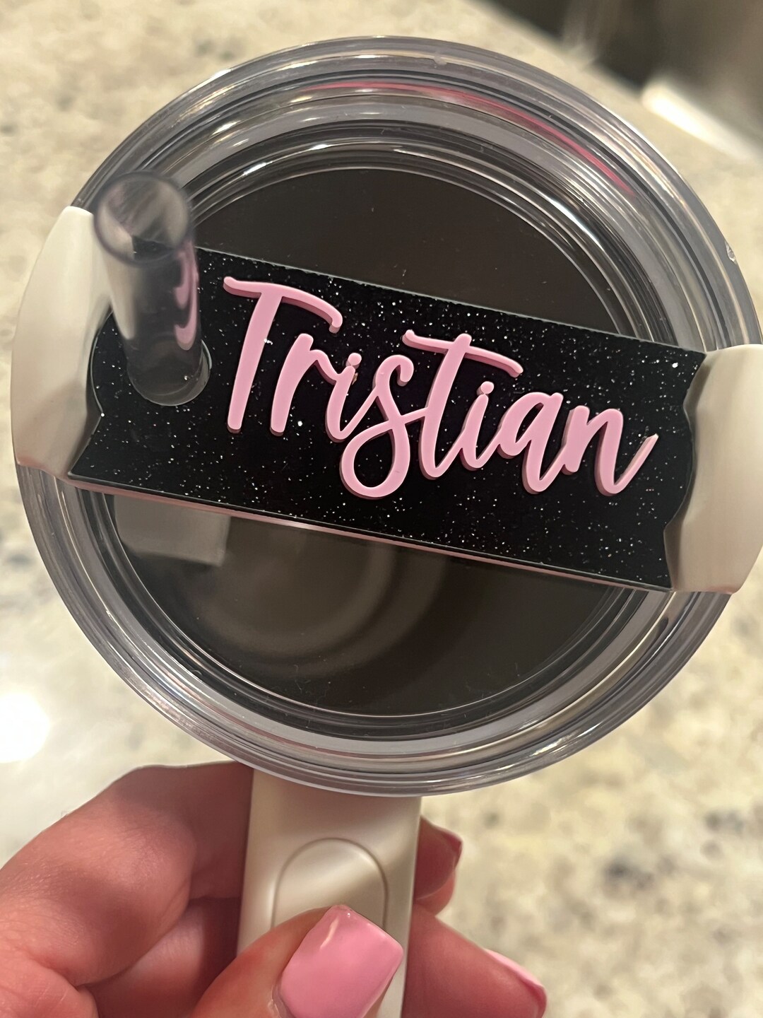 Stanley Name Plate, Tumbler Name Plate, Tumbler Topper, Personalized ...