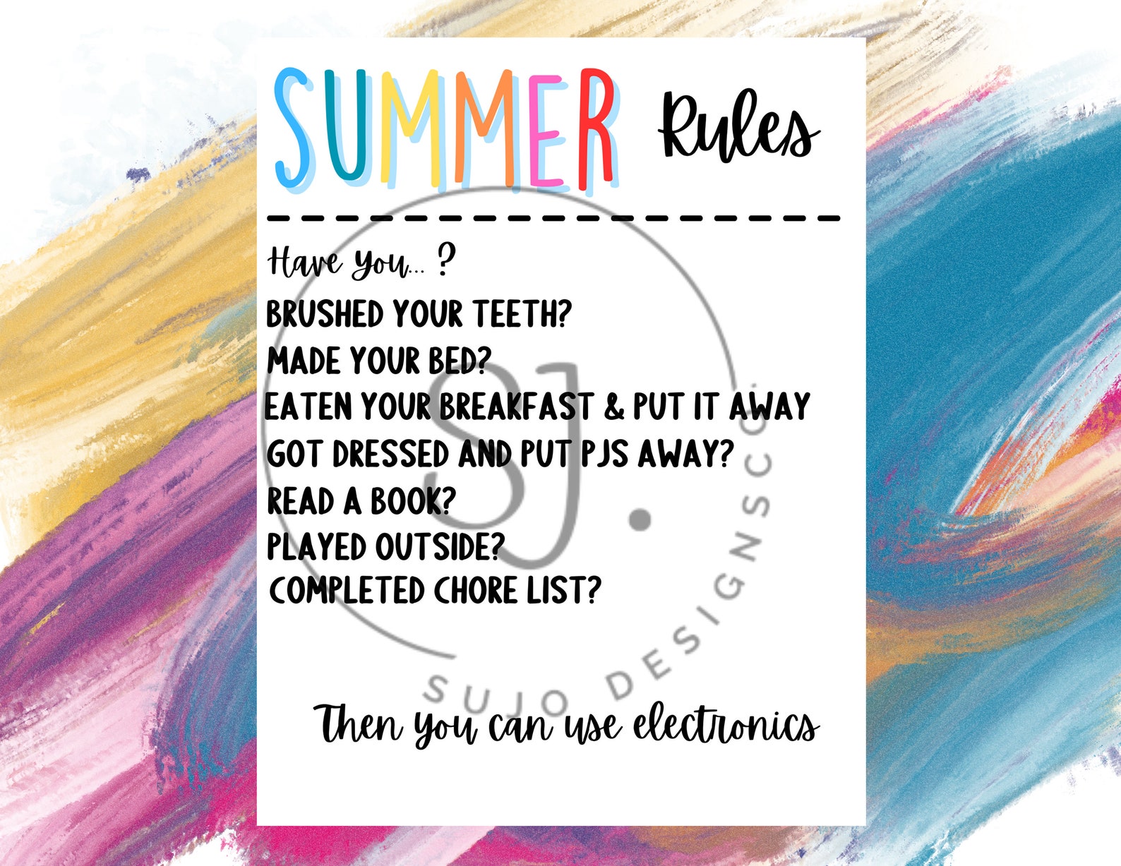 Summer Checklist 2023 L Summer Printables L Summer Kid Checklist L ...