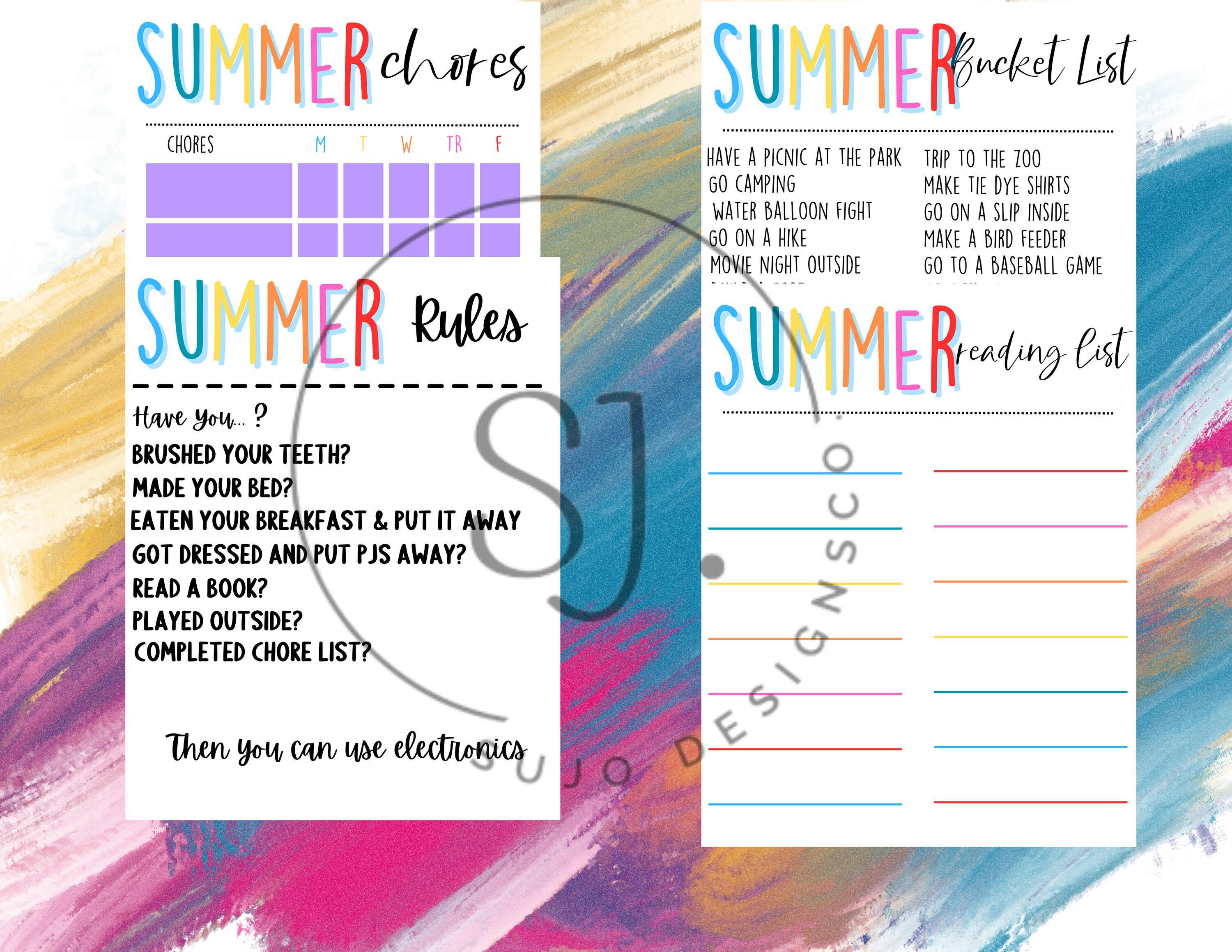 Summer Checklist 2023 L Summer Printables L Summer Kid Checklist L ...