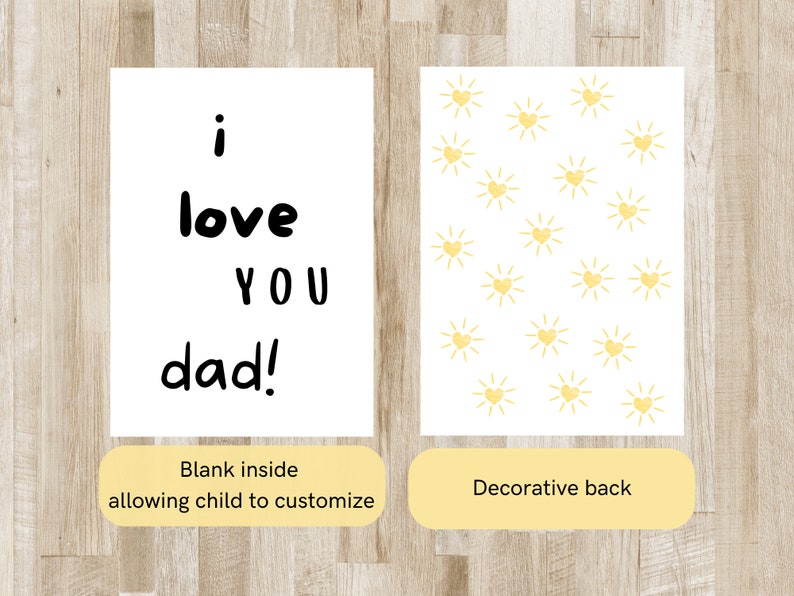 PRINTABLE Father's Day Card From Child Digital Download Father's Day ...