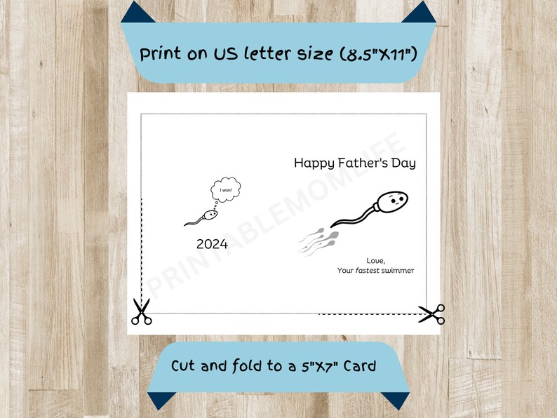 Printable Funny Father's Day Card - Humor - Cards for Dad - Joke Card ...
