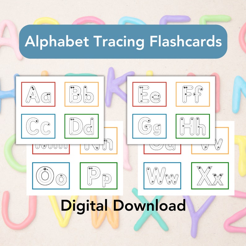 Letter Tracing Flashcards | Alphabet Tracing Activity | Preschool ...