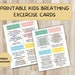 8 Printable Breathing Exercise Cards for Kids -- Digital Download ...