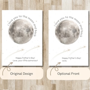 Printable Father's Day Card From Kids - I Love You to the Moon and Back ...