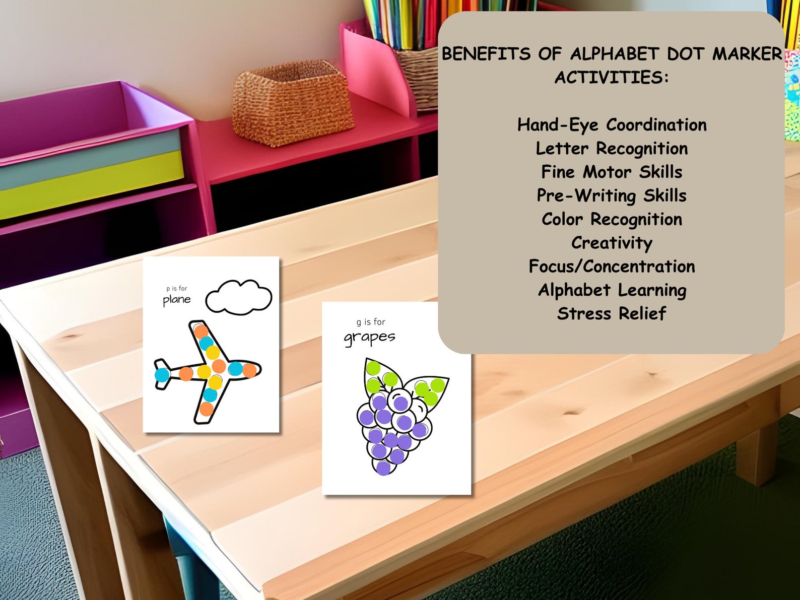 Alphabet Dot Marker Coloring Pages for Kids | Alphabet Coloring | 26 ...