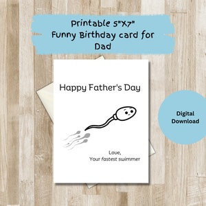 Printable Funny Father's Day Card - Humor - Cards for Dad - Joke Card ...