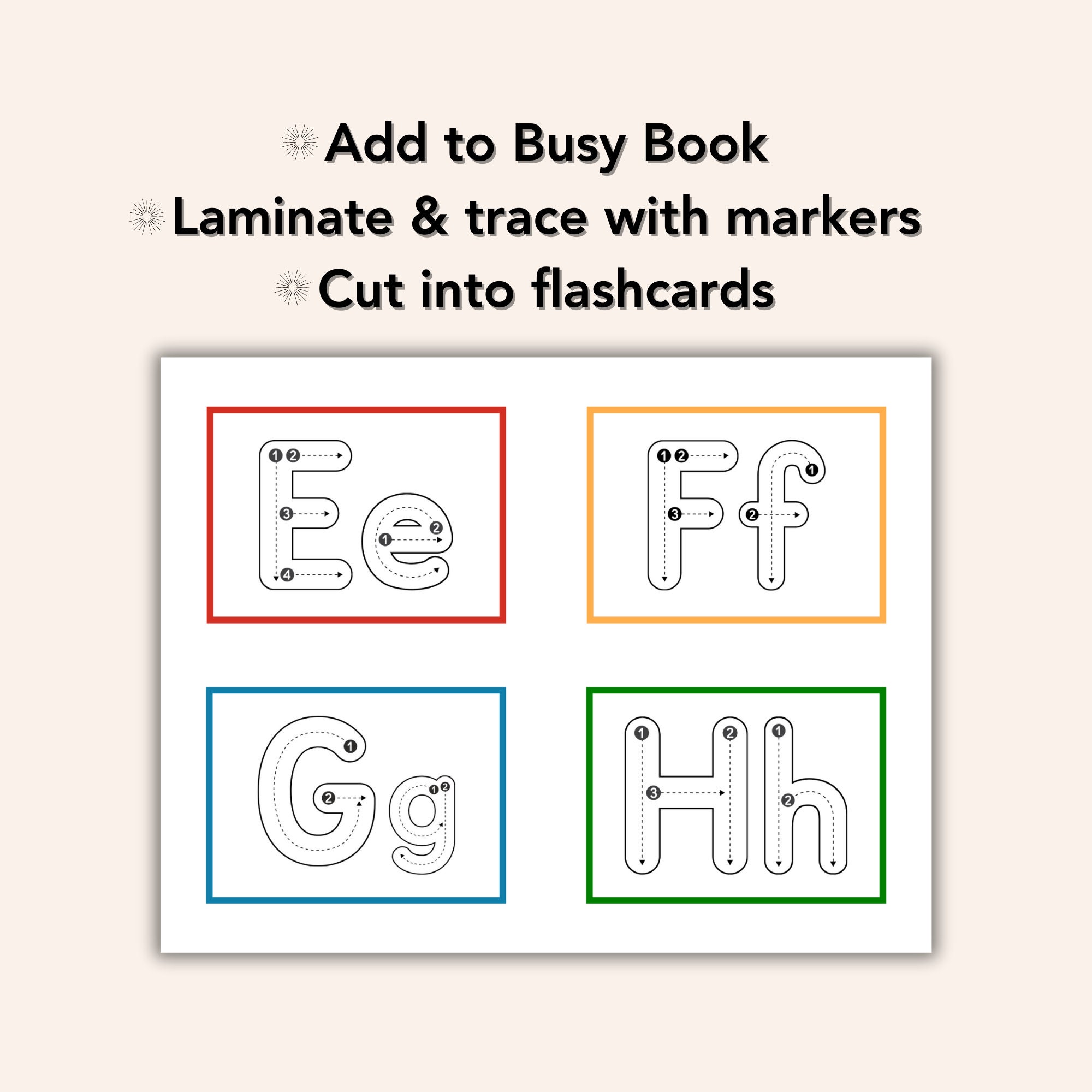 Letter Tracing Flashcards | Alphabet Tracing Activity | Preschool ...