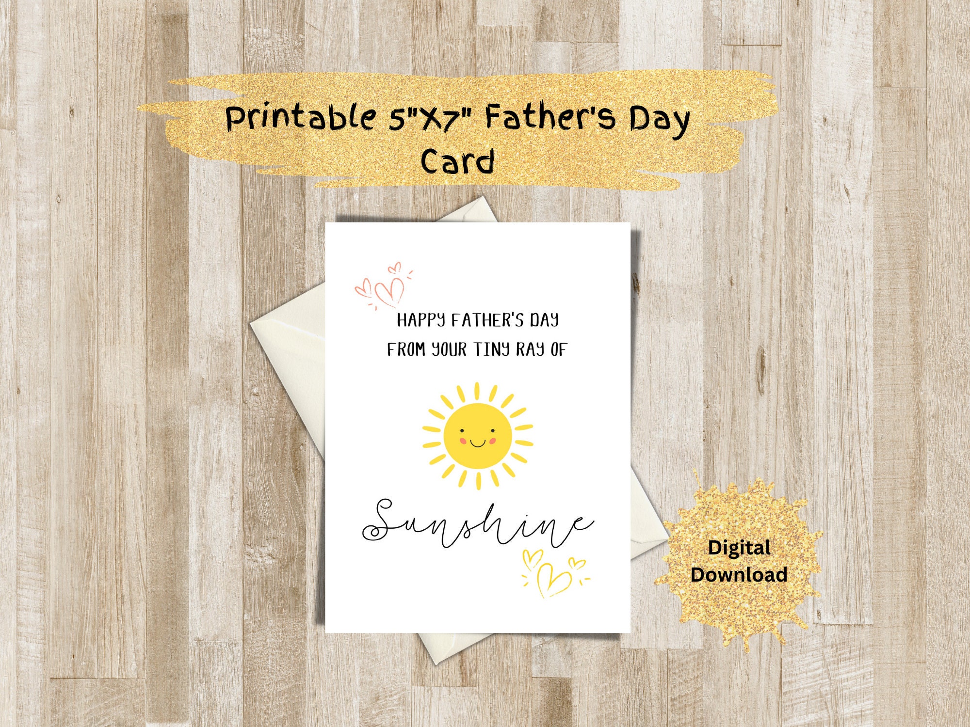PRINTABLE Father's Day Card From Child Digital Download Father's Day ...