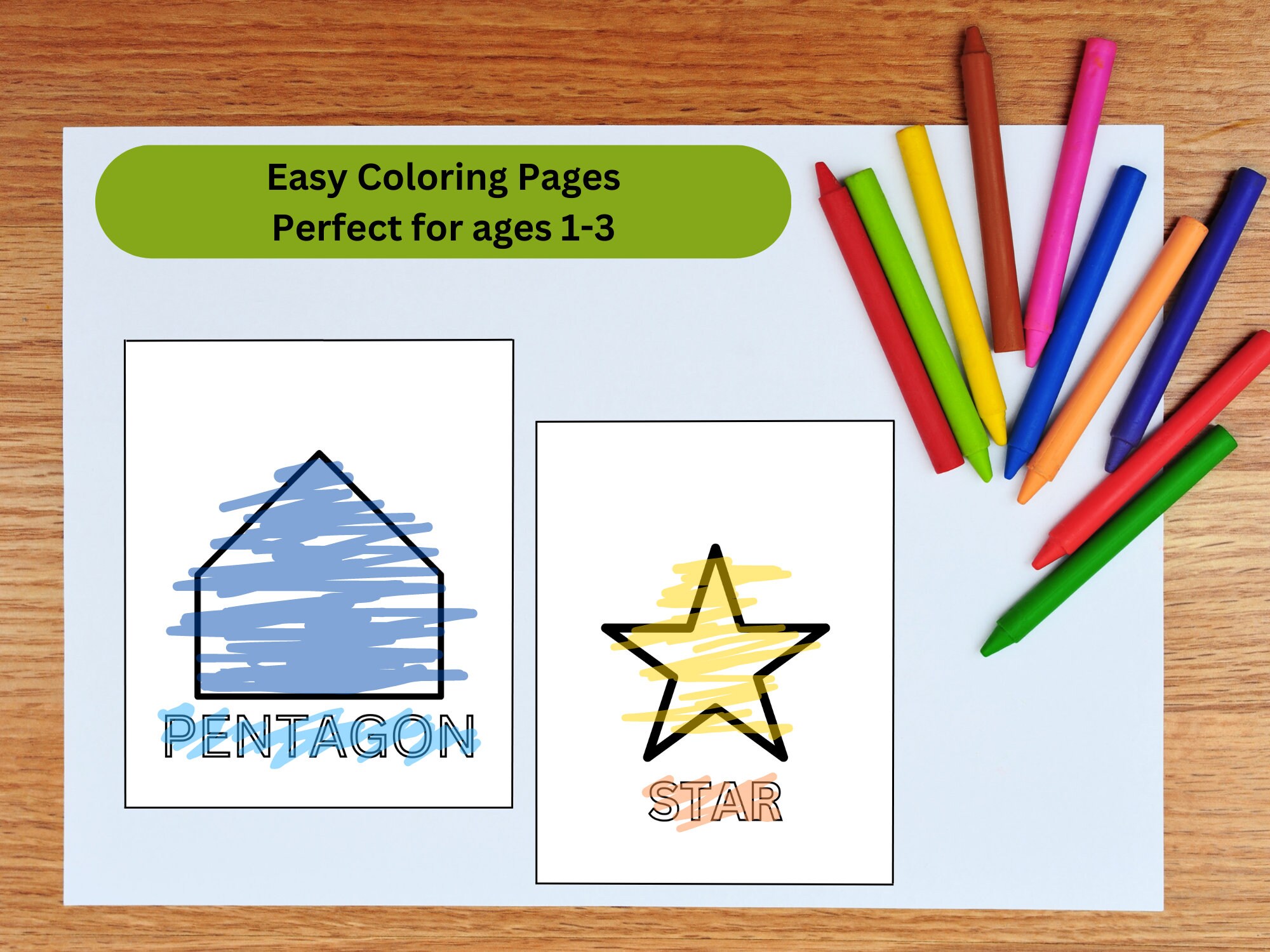 10 Printable Toddler Coloring Pages - Shapes Edition -- Coloring Pages ...