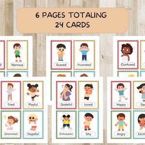 24 Printable Toddler Emotions Cards -- Digital Download -- Kids ...