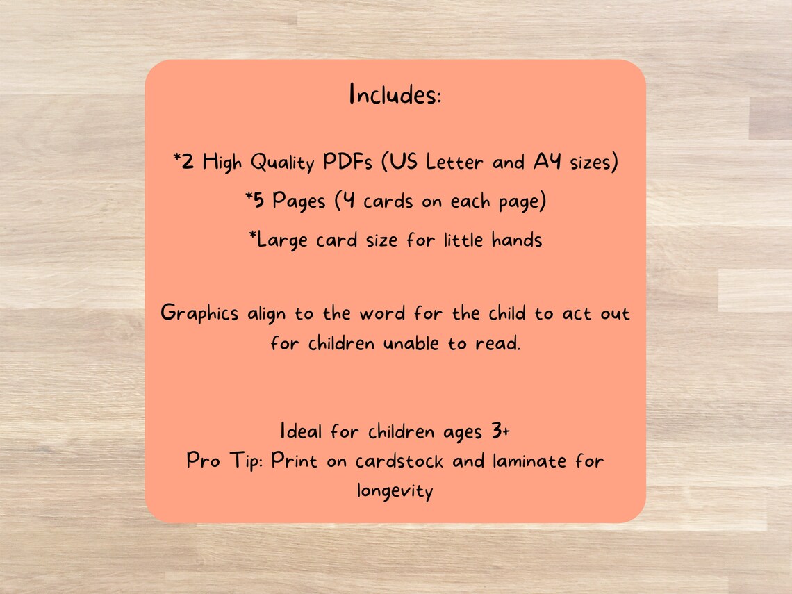 Printable Charades Game for Toddlers and Kids -- Digital Download ...