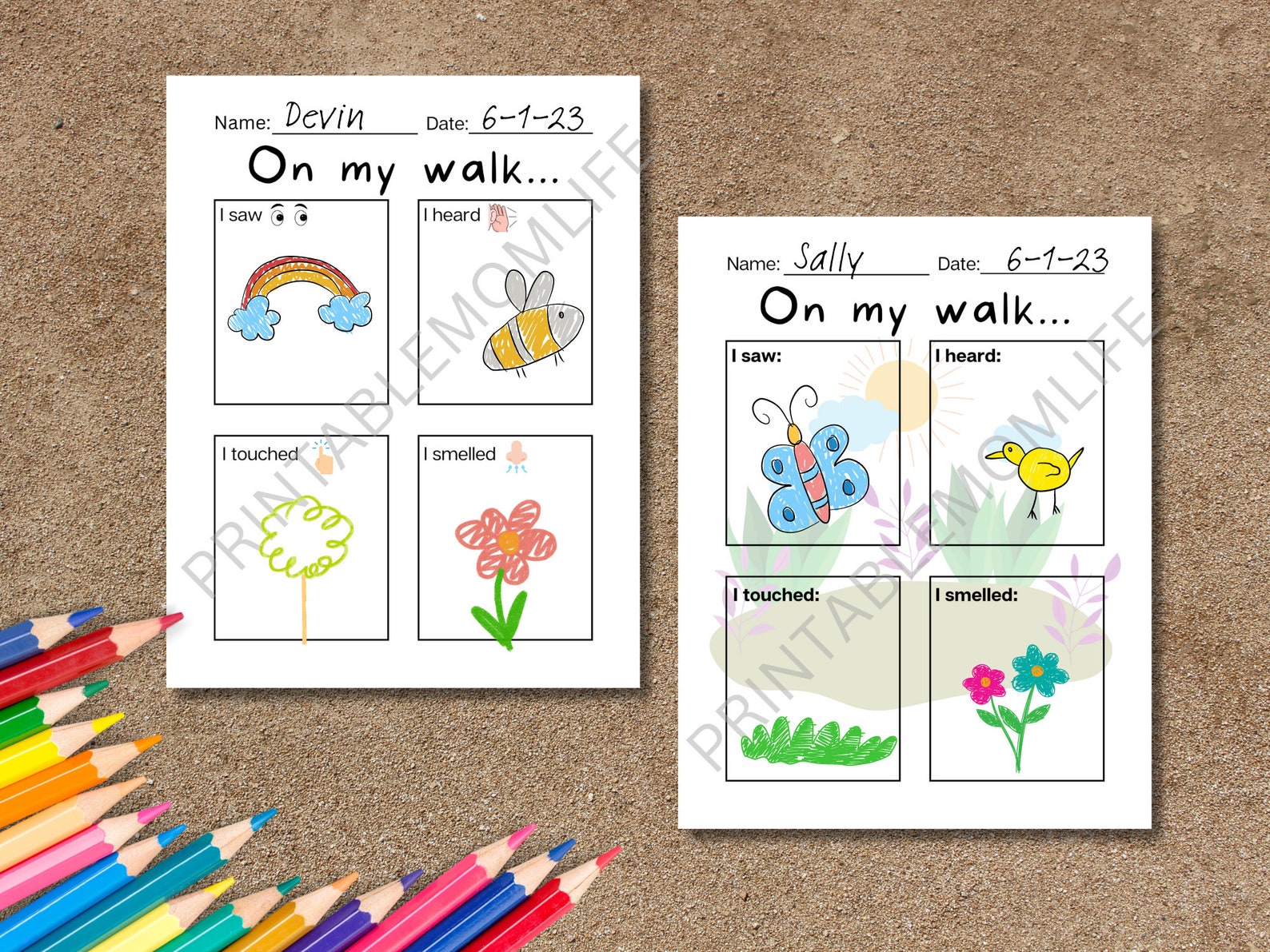 Nature Walk Observation Sheets for Kids - Outdoor Activities - Nature ...