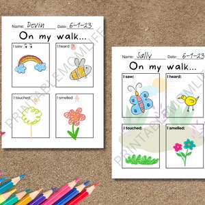 Nature Walk Observation Sheets for Kids - Outdoor Activities - Nature ...