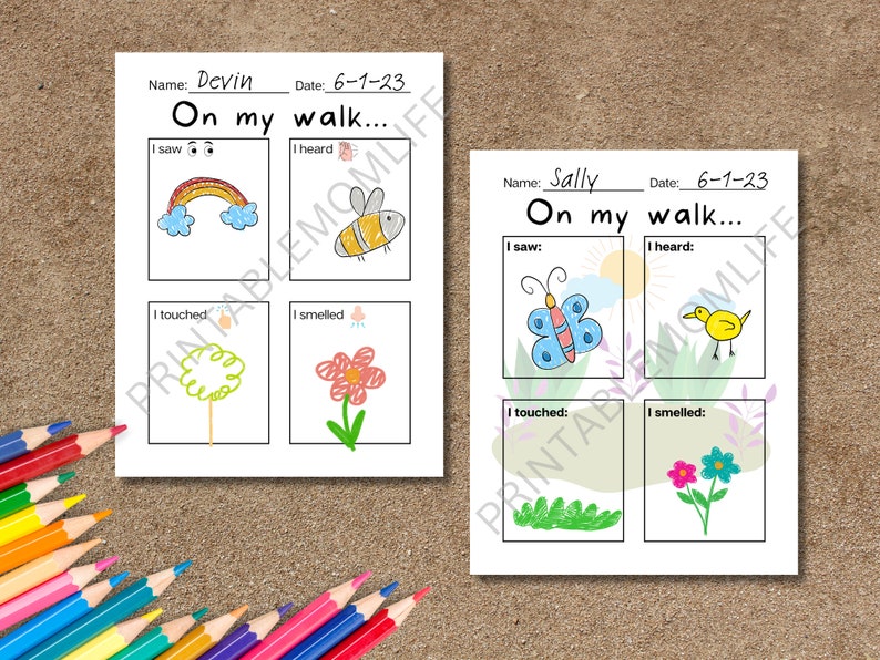 Nature Walk Observation Sheets for Kids - Outdoor Activities - Nature ...