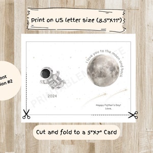 Printable Father's Day Card From Kids - I Love You to the Moon and Back ...