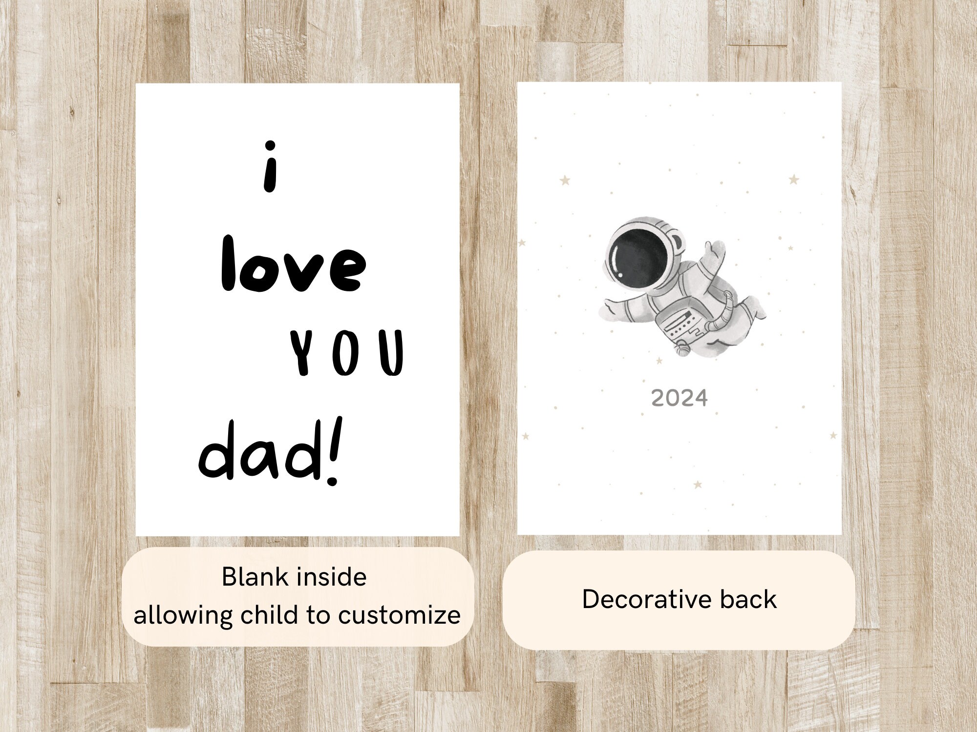 Printable Father's Day Card From Kids - I Love You to the Moon and Back ...
