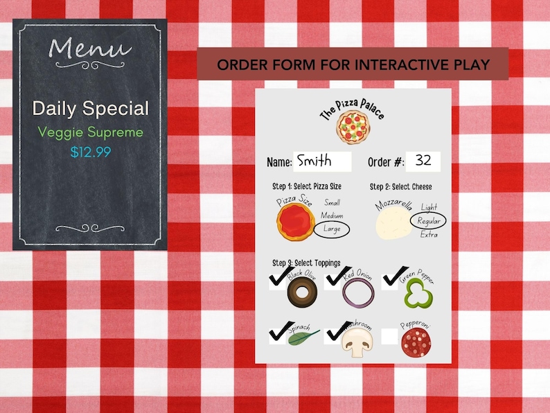 Build Your Own Pizza Kit With Order Form -- Printable Kids Activity ...