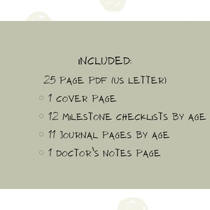 Milestone Checklist and Journal | Newborn Through Age 5 | Baby Keepsake ...