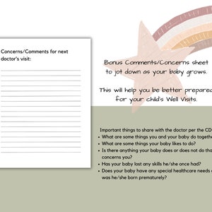 Milestone Checklist and Journal | Newborn Through Age 5 | Baby Keepsake ...