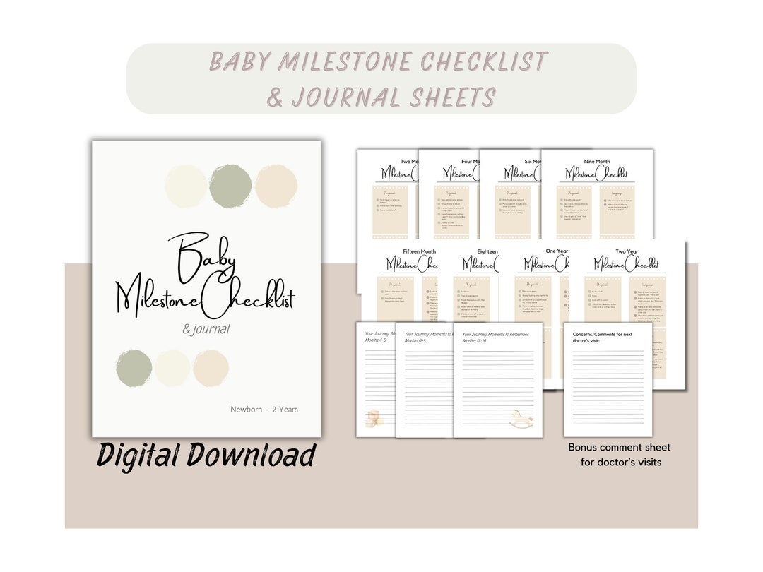 Baby/toddler Milestone Checklist & Journal | Birth - 2 Years | CDC ...