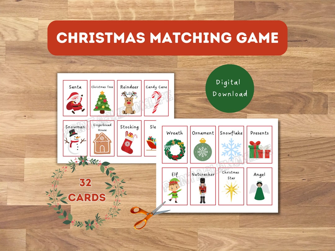 Christmas Match Game | Toddler and Kids Christmas Activity | Preschool ...