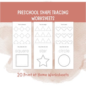 Preschool Shape Line Tracing Sheets | Learn Shapes & Letters ...