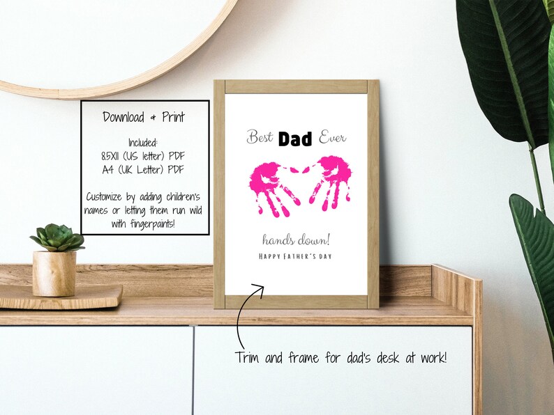 Handprint Craft Birthday Bundle for Dad Dad Birthday Craft From Kids 4 ...