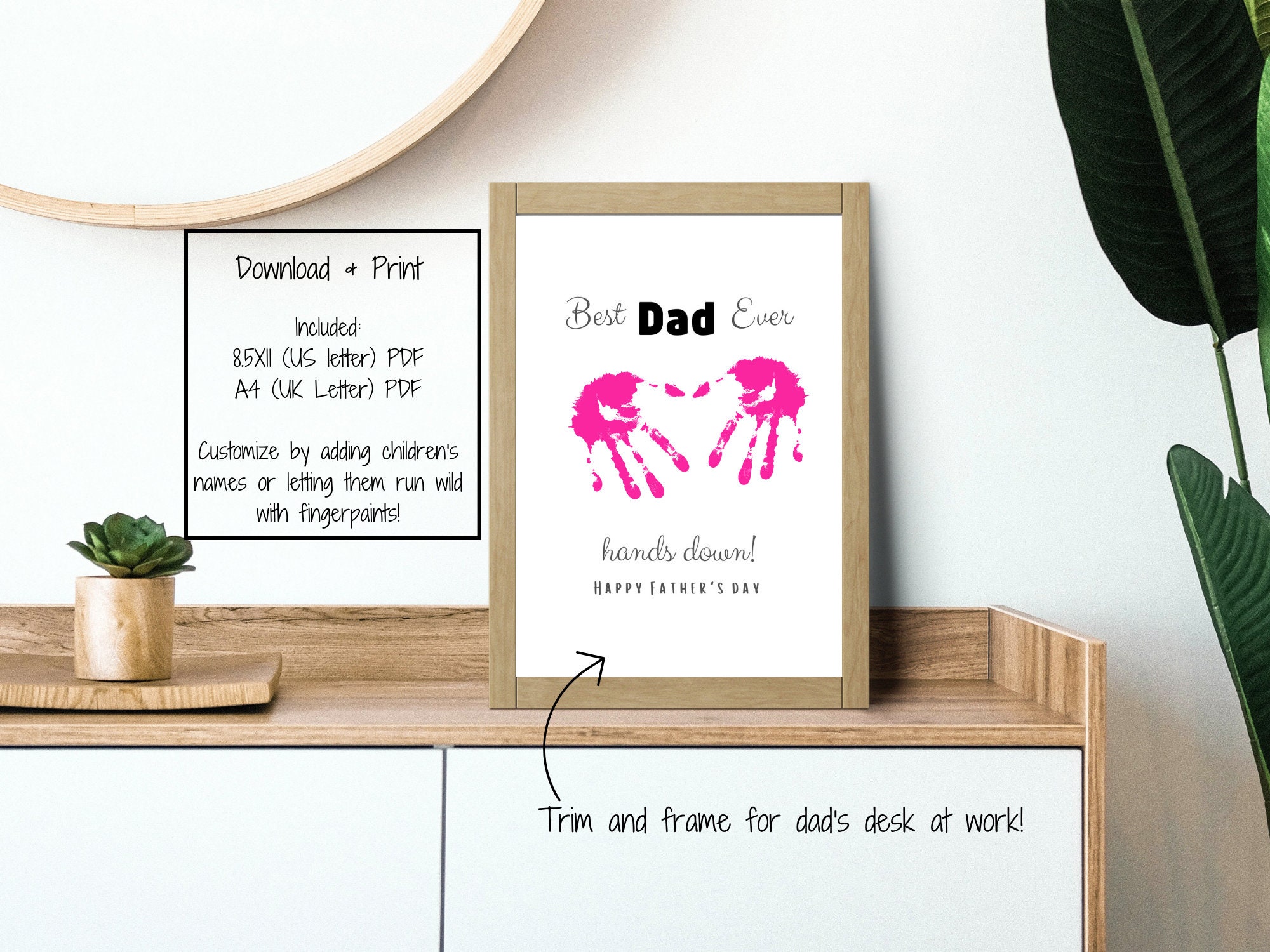 Handprint Craft Birthday Bundle for Dad Dad Birthday Craft From Kids 4 ...
