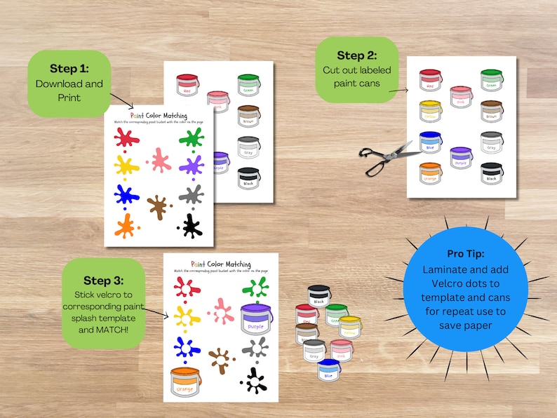 Color Matching | Paint Can Color Splash | Toddler Color Matching ...