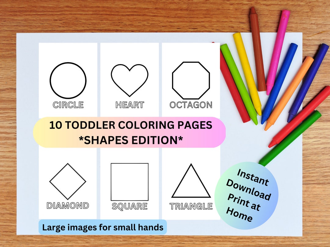 10 Printable Toddler Coloring Pages - Shapes Edition -- Coloring Pages ...