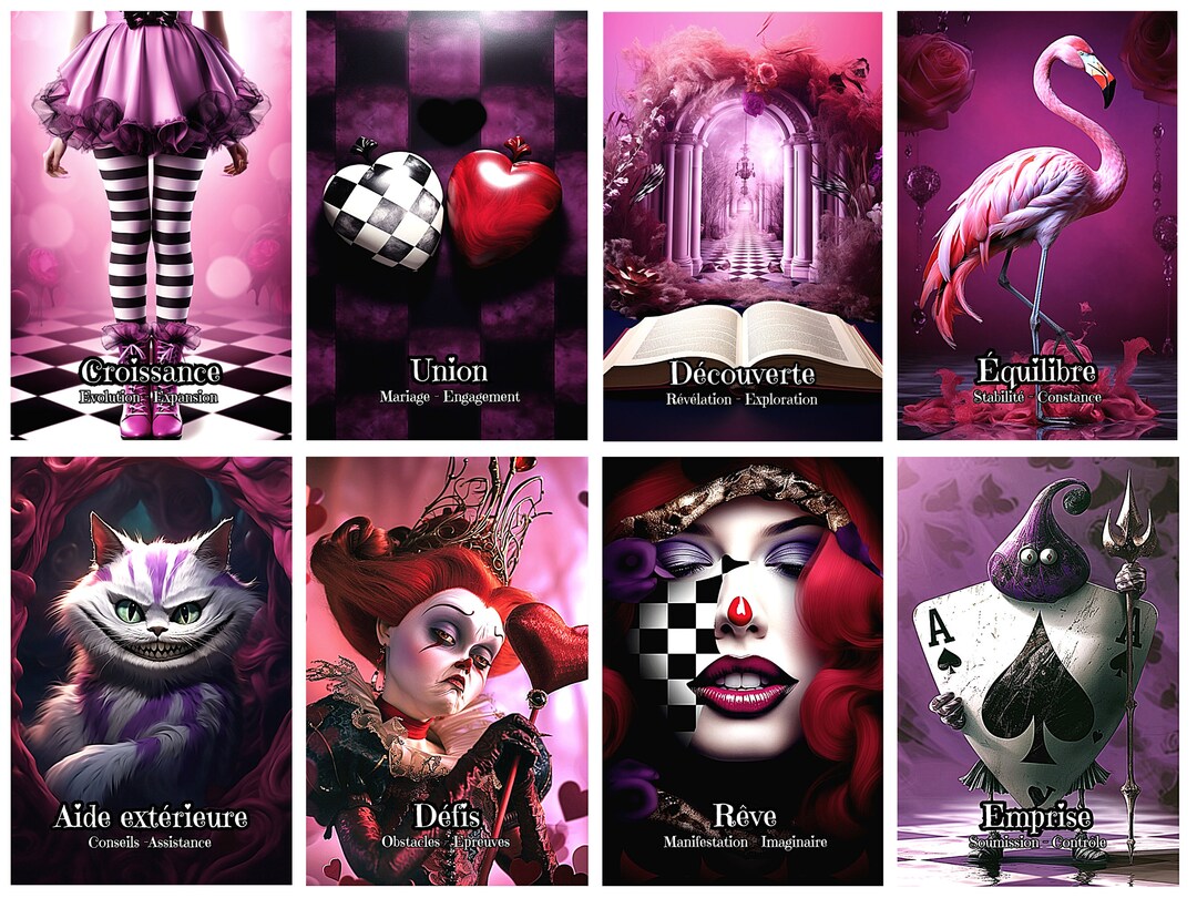 Oracle Les Merveilles d'Alice - Oracle divinatoire français - 58 cartes ...