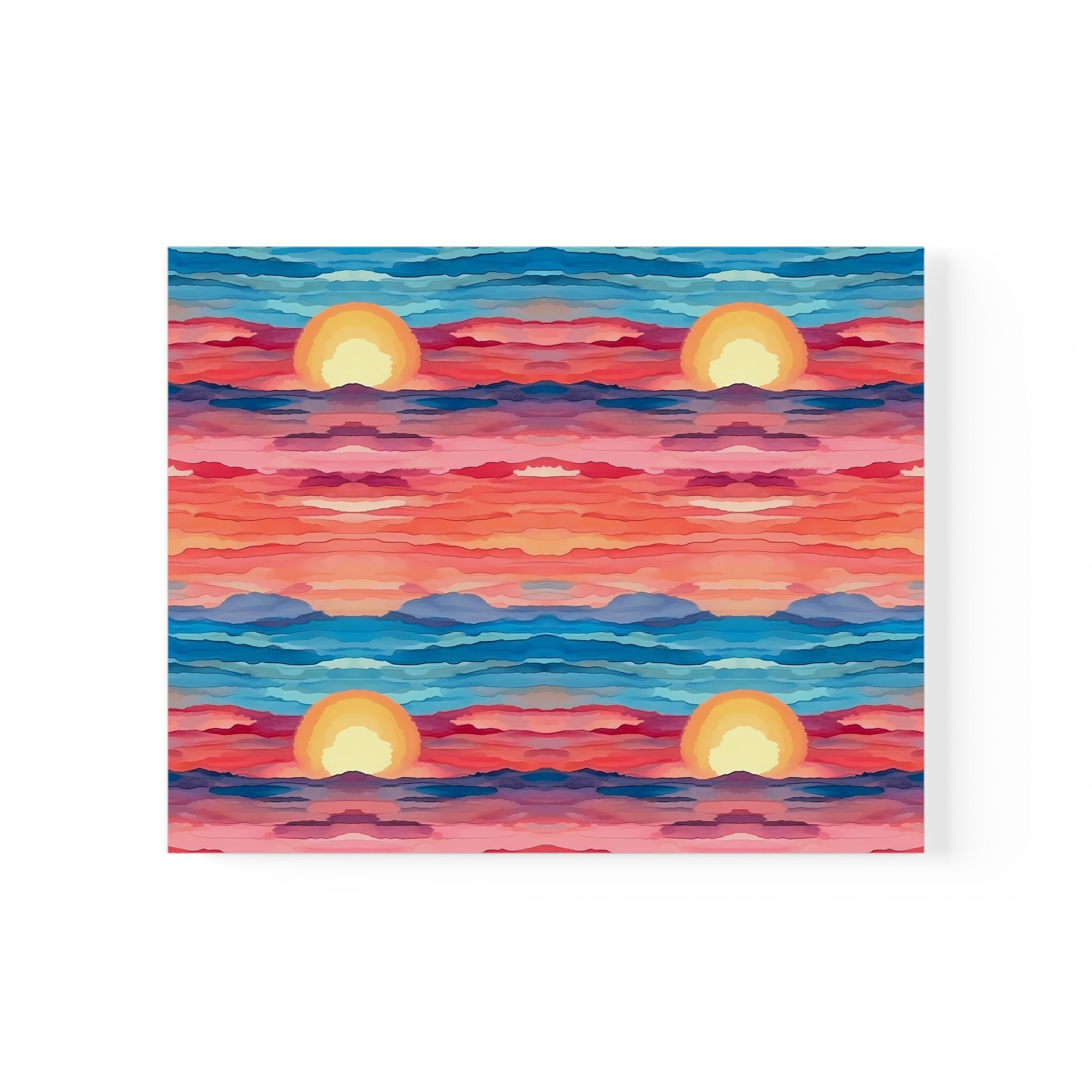 Tropical Beach Sunset Landscapes Seamless Repeating Pattern Digital ...