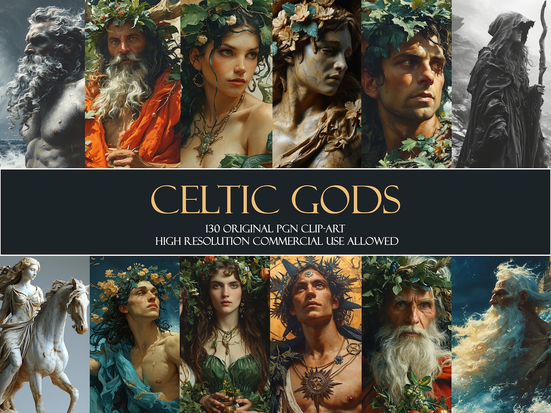 Divine Pantheon Clipart Bundle Celtic Gods and Goddesses Graphics ...