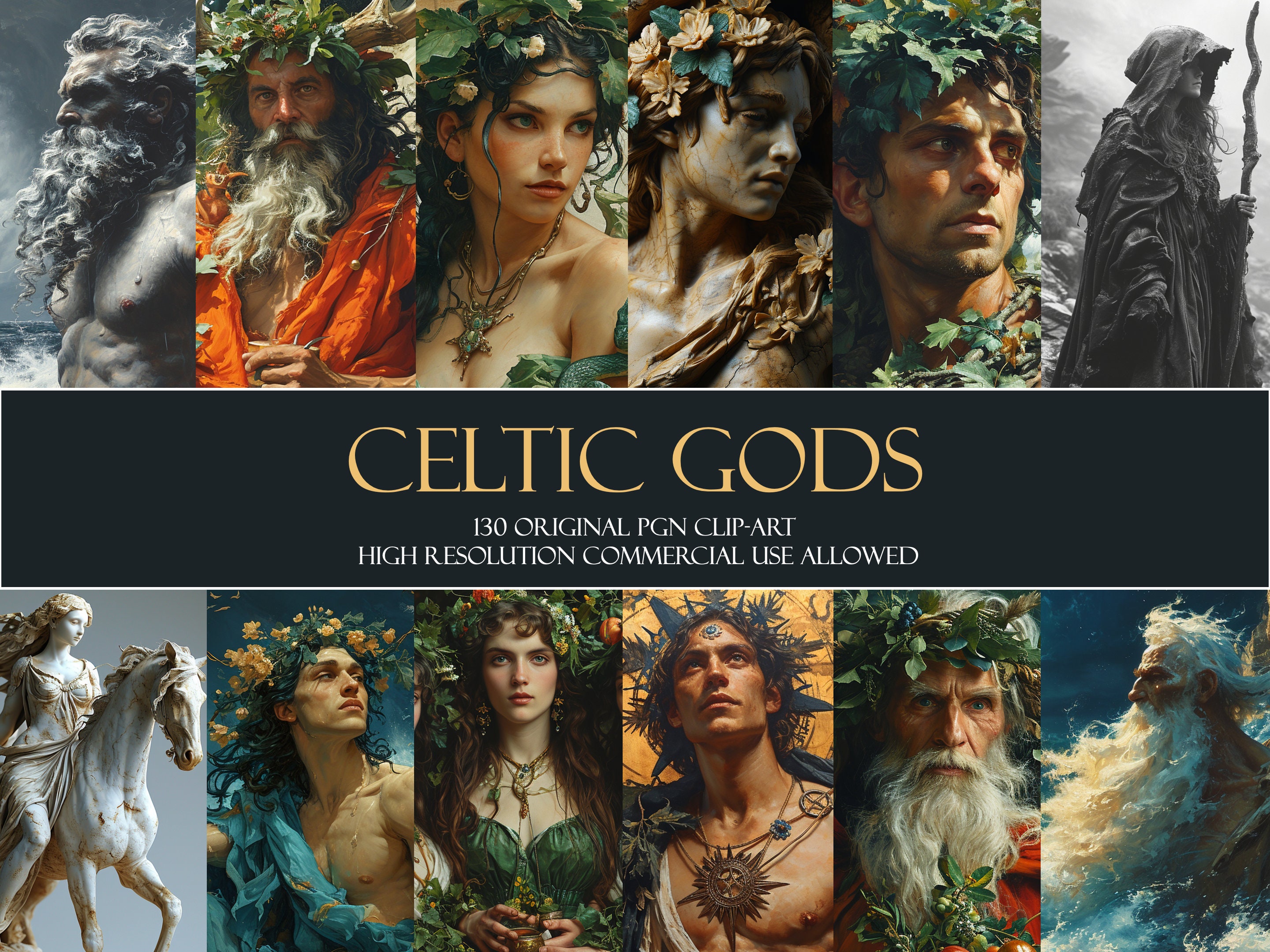 Celtic Gods Clipart: Divine Pantheon Graphics (digital Download) - Etsy