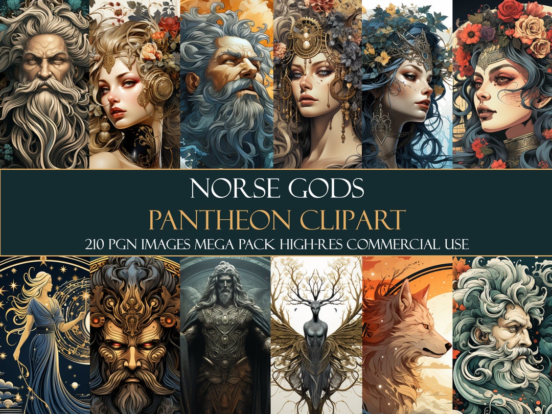 Norse Gods Clipart: Viking Art Mega Bundle (commercial Use) - Etsy