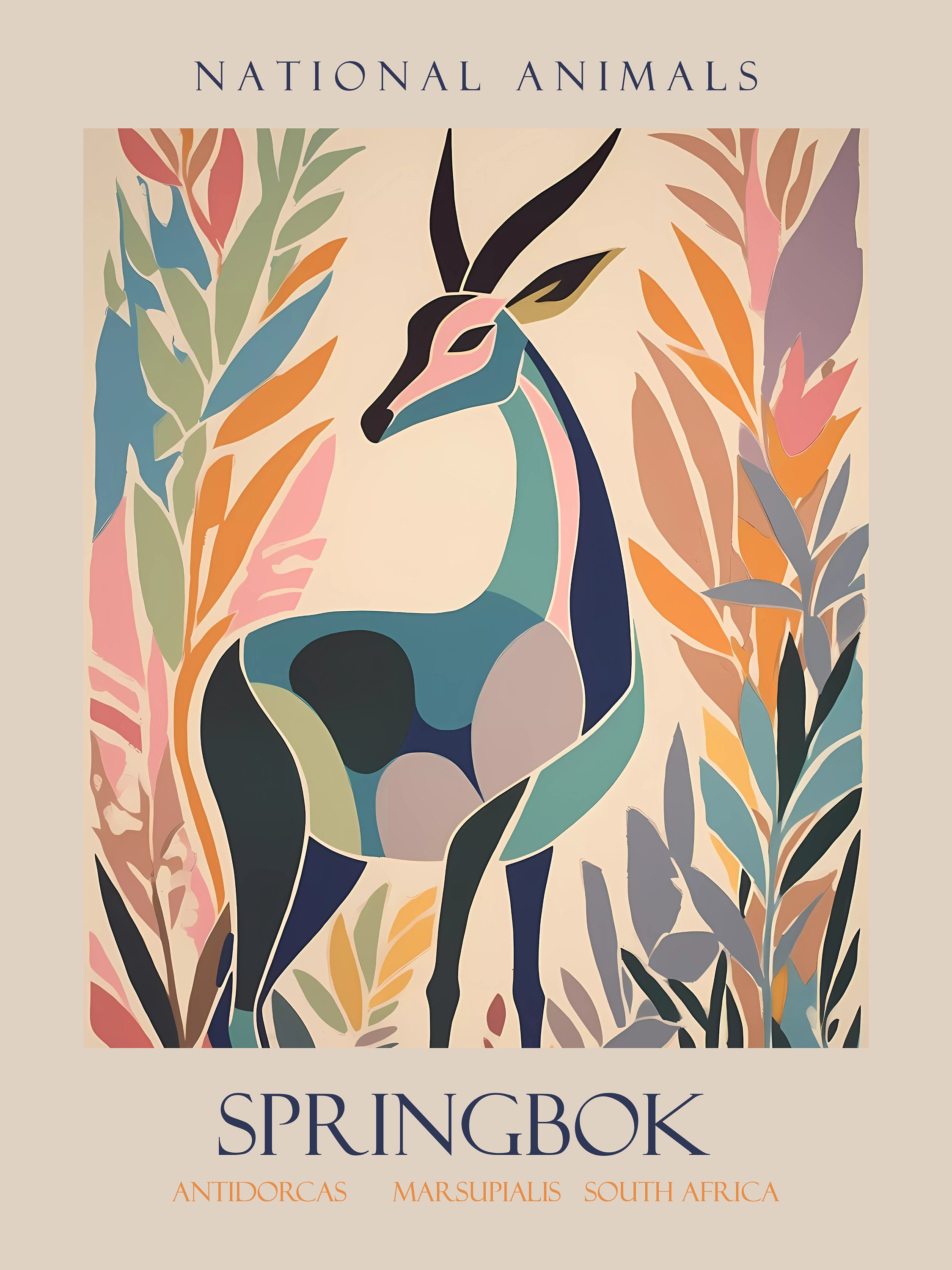 Animal Poster Digital Prints, Set of 10, Animal Wall Art, Animal ...