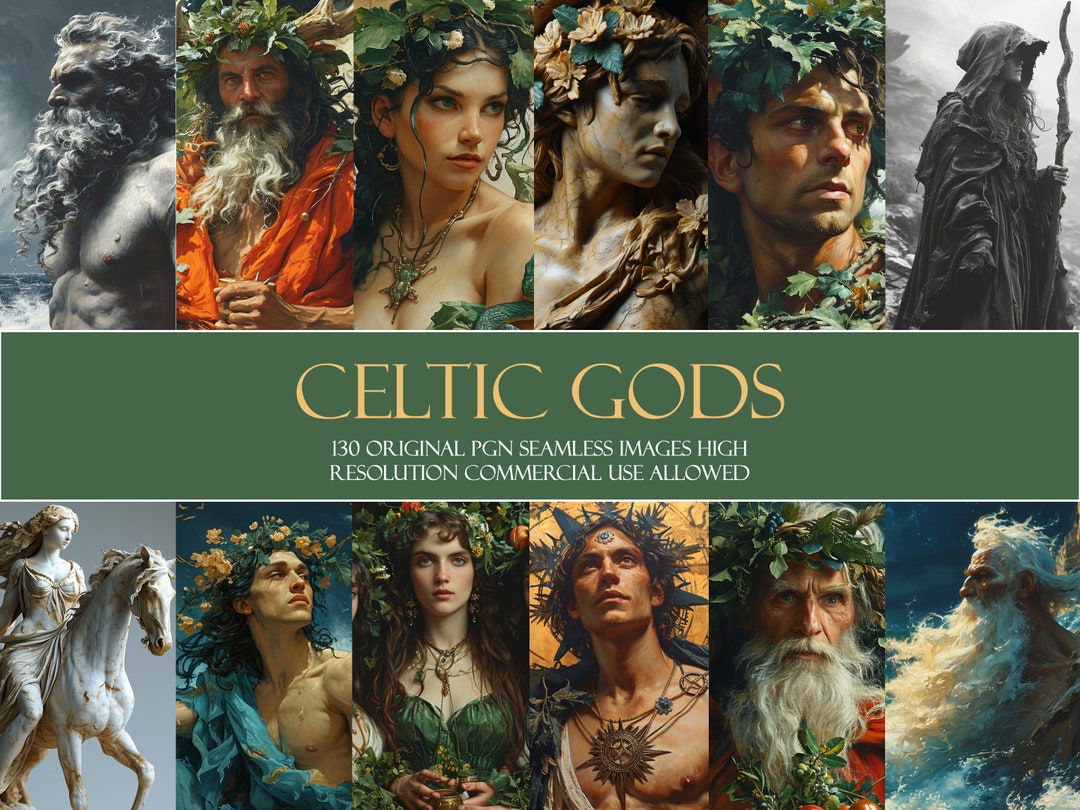 Divine Pantheon Clipart Bundle Celtic Gods and Goddesses Graphics ...