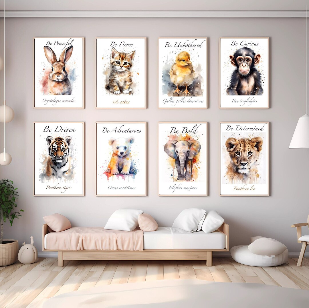 Baby Animal Nursery Prints: Watercolor Wildlife Decor (digital Download ...
