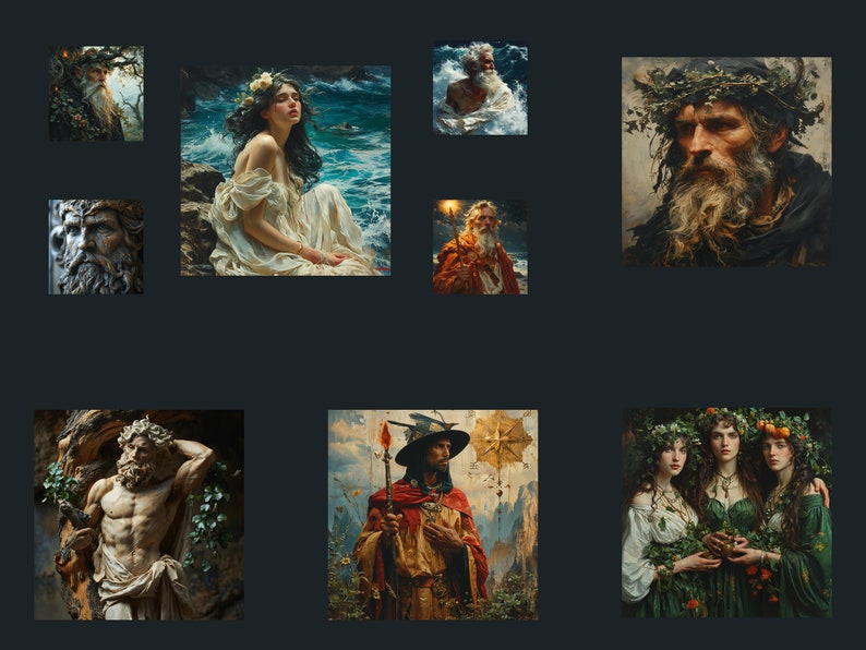 Divine Pantheon Clipart Bundle Celtic Gods and Goddesses Graphics ...