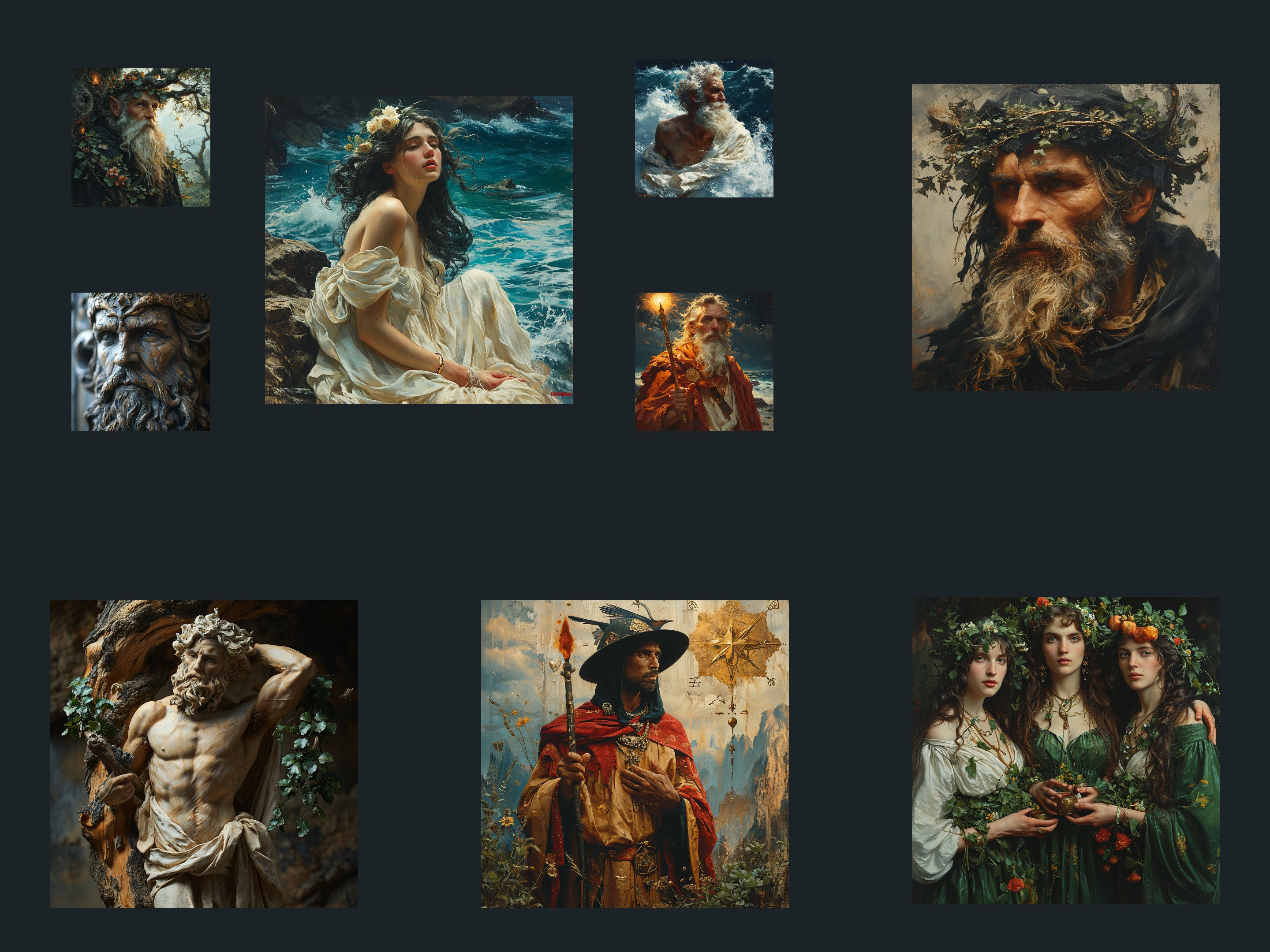 Divine Pantheon Clipart Bundle Celtic Gods and Goddesses Graphics ...