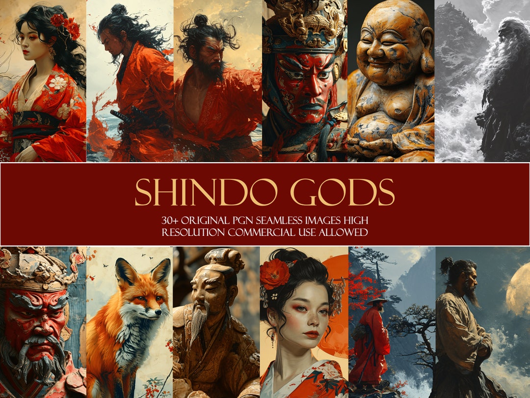 Shindo Gods Clipart Bundle: Mystical Deities for Digital Art, Scrapbooking, and More Commercial ...