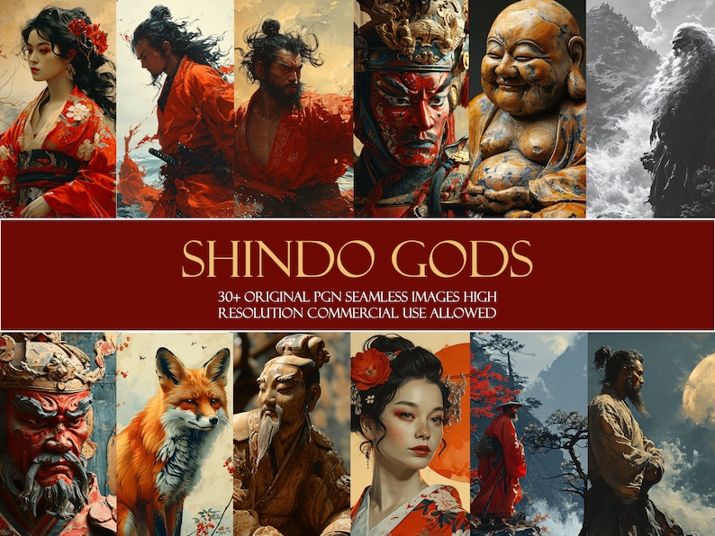 Shindo Gods Clipart Bundle: Mystical Deities for Digital Art ...