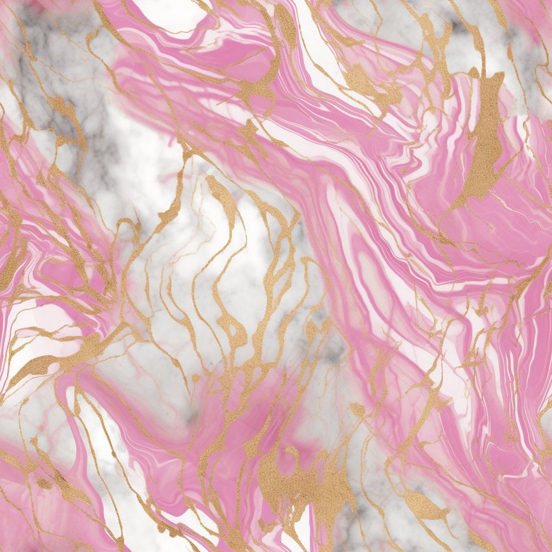 Gold and Pink Marble Tiles Seamless Repeating Pattern Digital Paper ...