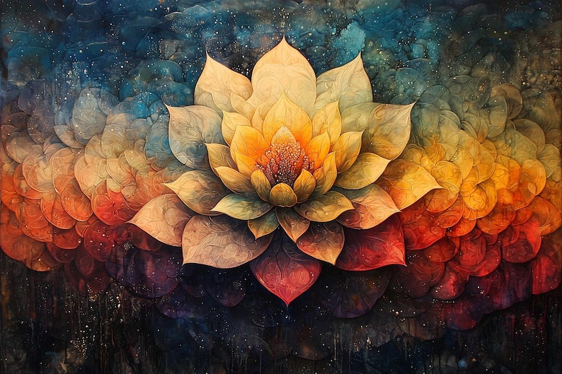 Sacred Geometry Art Print Spiritual Wall Decor Metaphysical Design Home ...