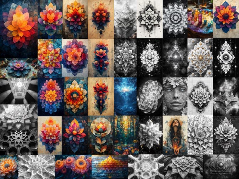 Sacred Geometry Art Print | Spiritual Wall Decor | Metaphysical Design ...